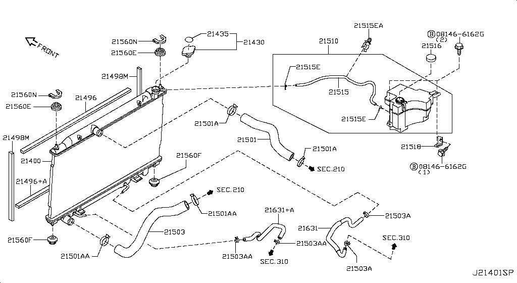 21632-CN000 Hose-Flexible Nissan | YoshiParts
