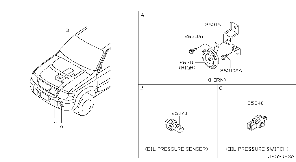 25070-CD00A Sensor Nissan | YoshiParts