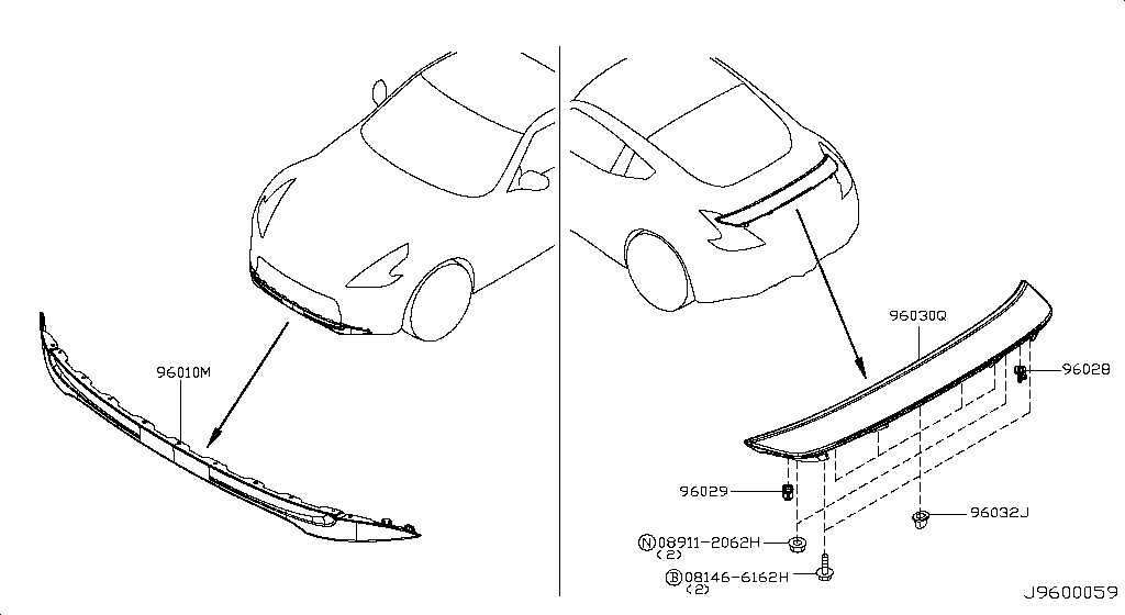 96030-6GA0A Air Spoiler Nissan | YoshiParts