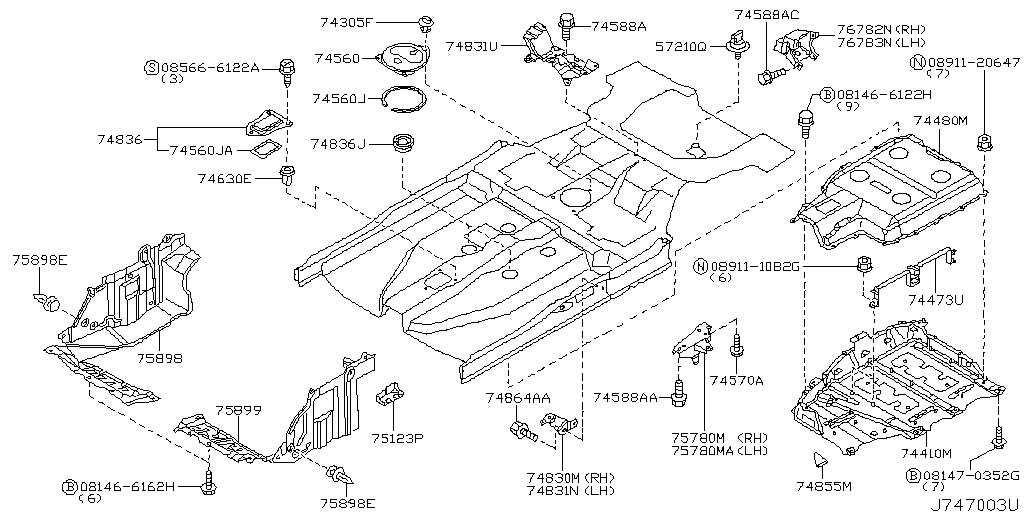 75893-5U300 Cover-Fr Under Nissan | YoshiParts
