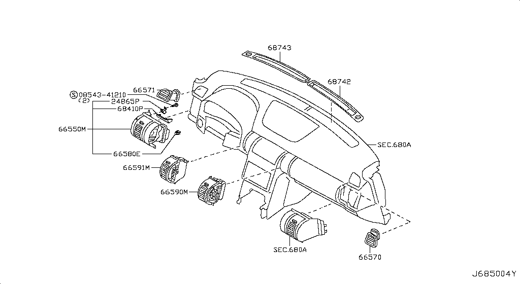 68750-AL500 Ventilator Assy Nissan | YoshiParts