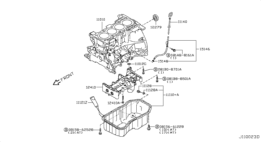 11110-VZ00A Pan Assy Oil Nissan | YoshiParts