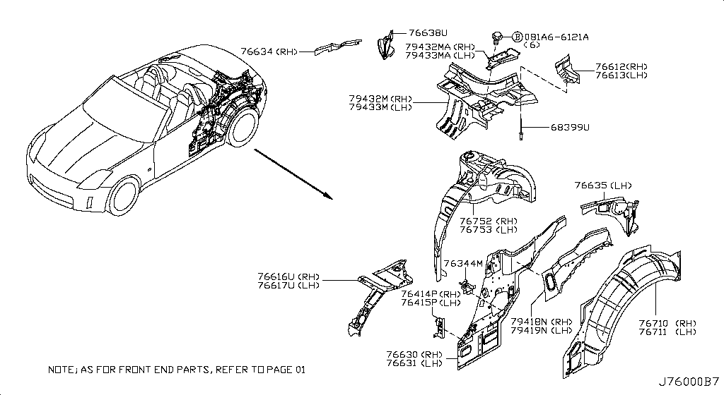 76750-CE400 Wheel House-Rea Nissan | YoshiParts