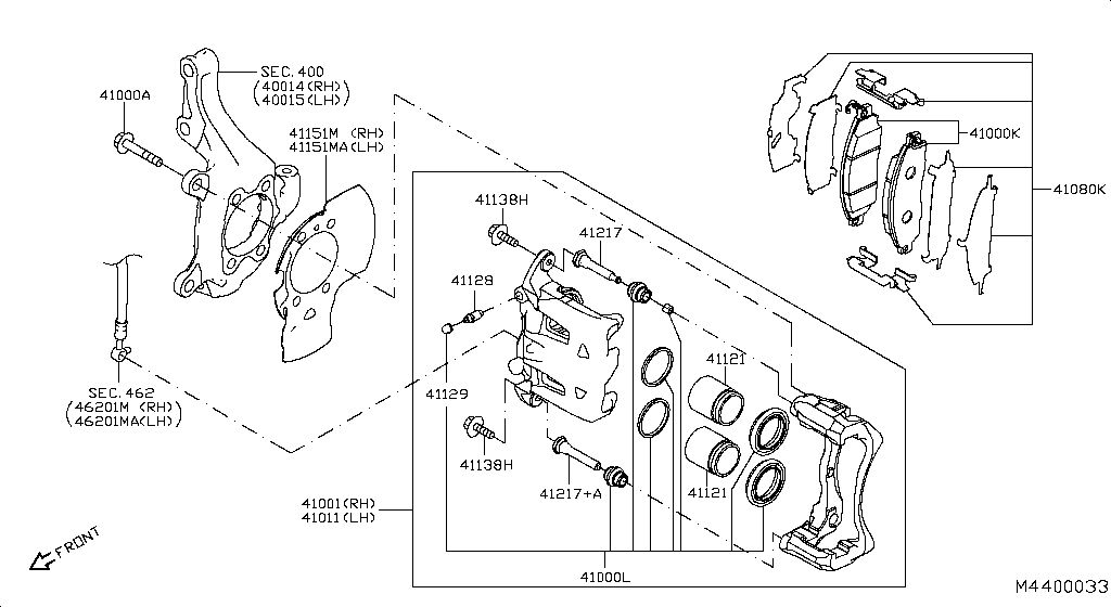 41011-3JY0A Caliper Assy Nissan | YoshiParts