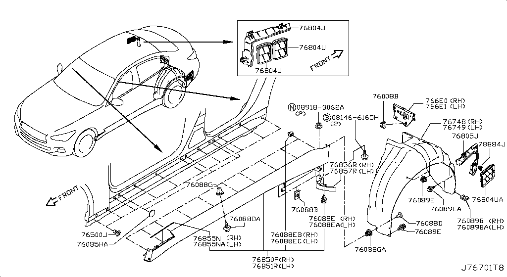 76850-6HH0B Cover-Sill,Rh Nissan | YoshiParts
