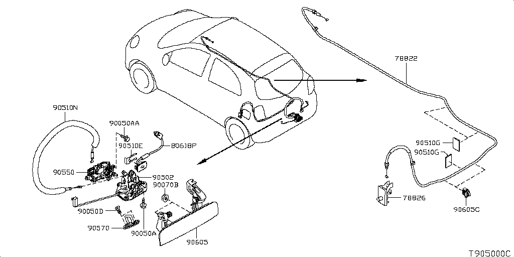 90606-1HB0A A Handle L/G Nissan | YoshiParts