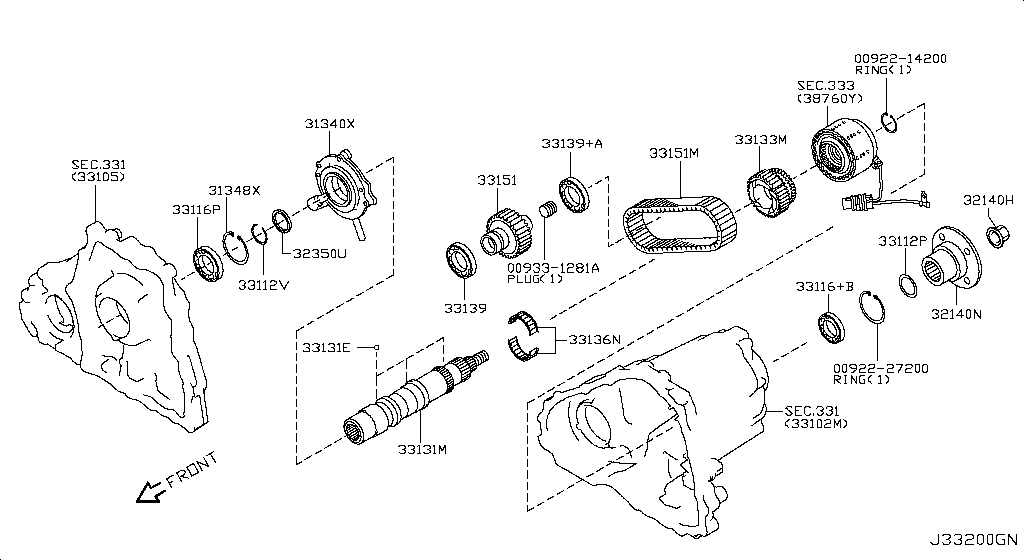 33116-AQ310 Bearing Nissan | YoshiParts
