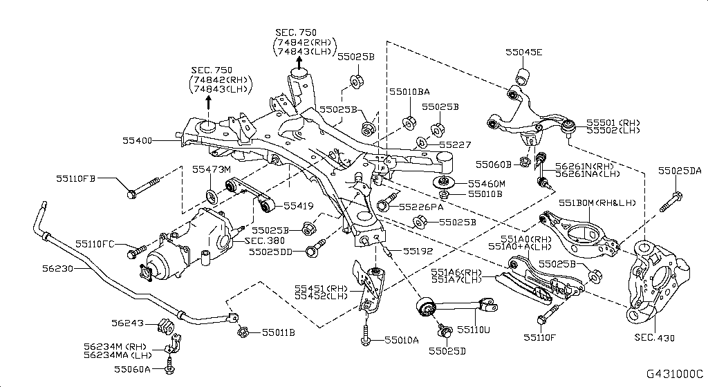 551A0-5BC0A Link-Lower Nissan | YoshiParts