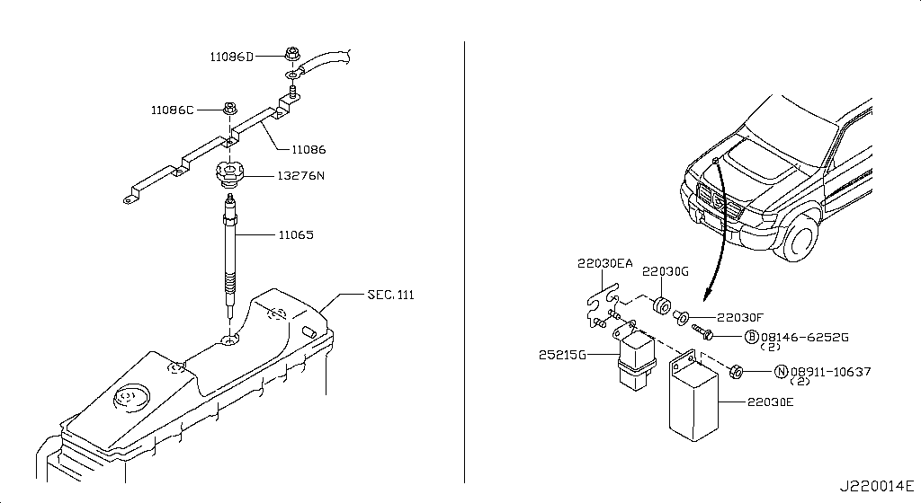 11065-2W25B Glo- Plug Nissan | YoshiParts