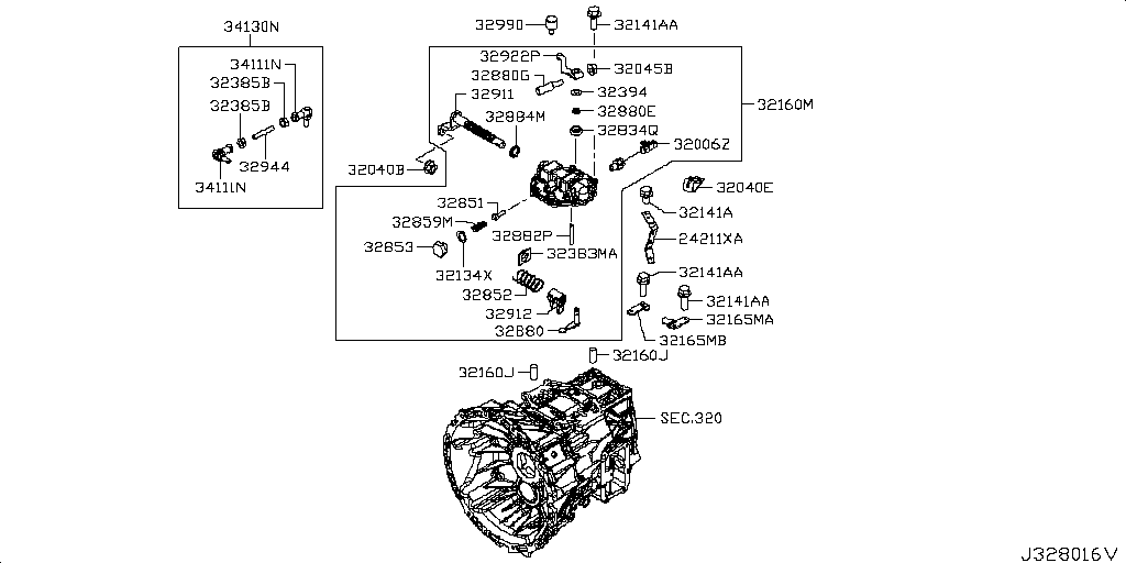 32922-HJ00A Lever, Select Nissan | YoshiParts