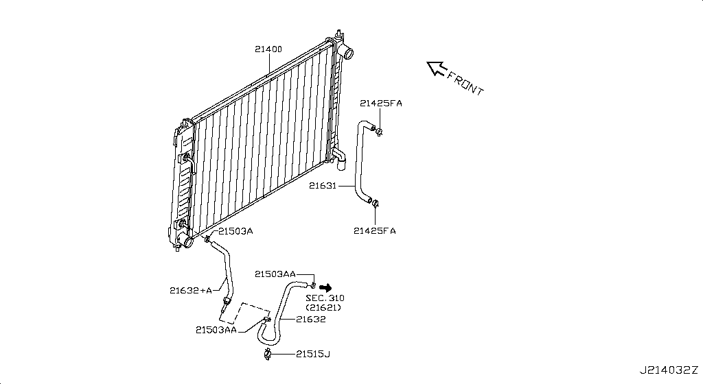 21632-1AA1A Hose-Flexible Nissan | YoshiParts