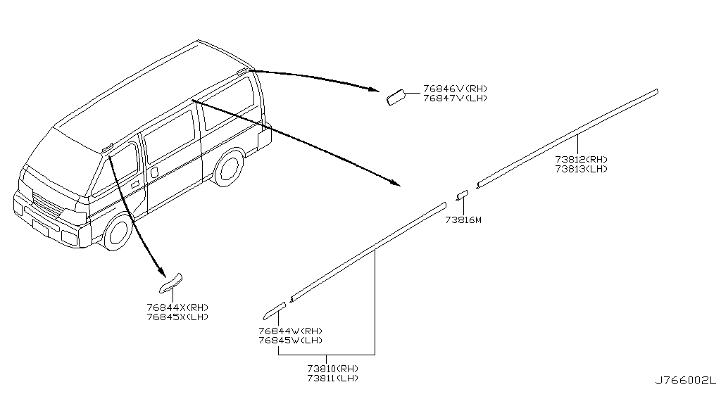 76816-VW300 Moul R/Fender R Nissan | YoshiParts
