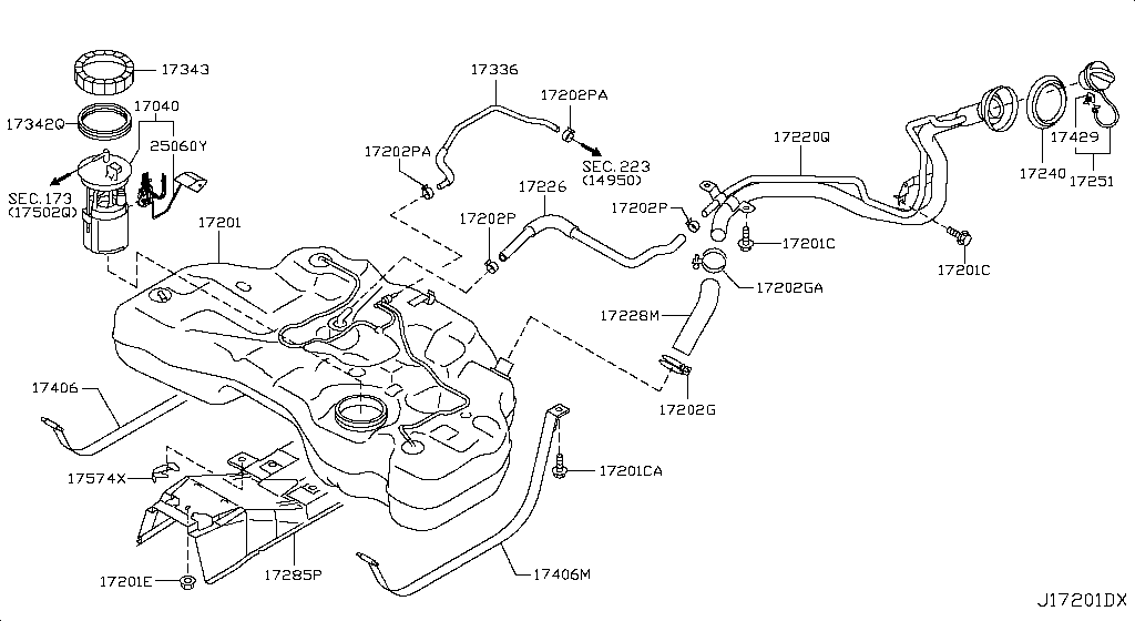 17040-JN00A Pump Compl-Fuel Nissan | YoshiParts