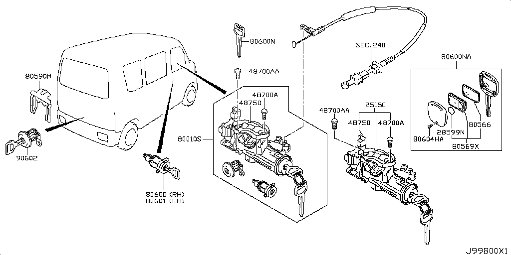 25150-4A00M Ignition Switch Nissan | YoshiParts