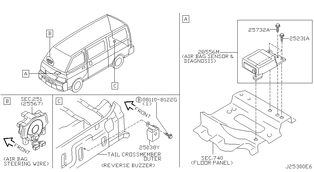 B8556-VW00A Sensor & Unit-A Nissan | YoshiParts