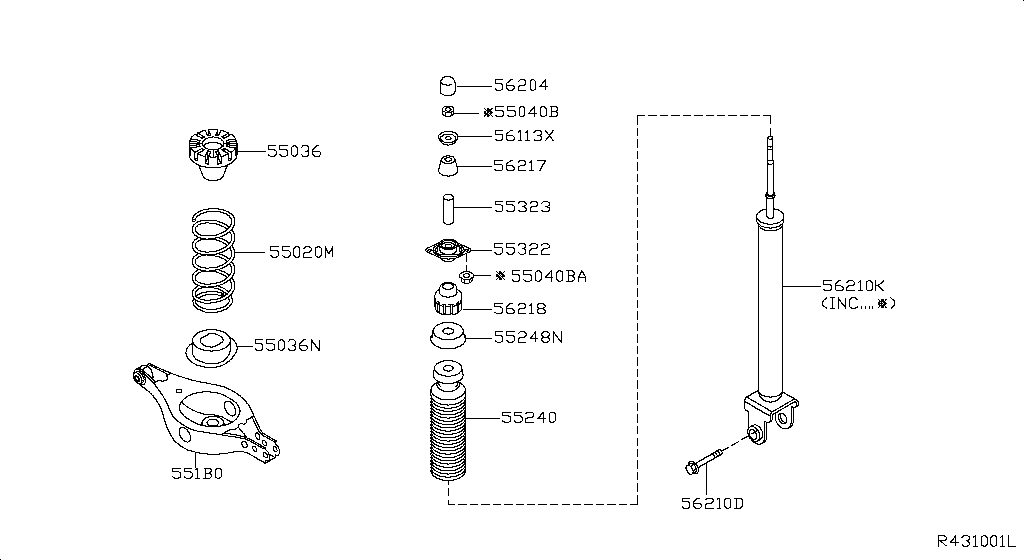 55050-3Z000 Seat Spring Rr Nissan | YoshiParts