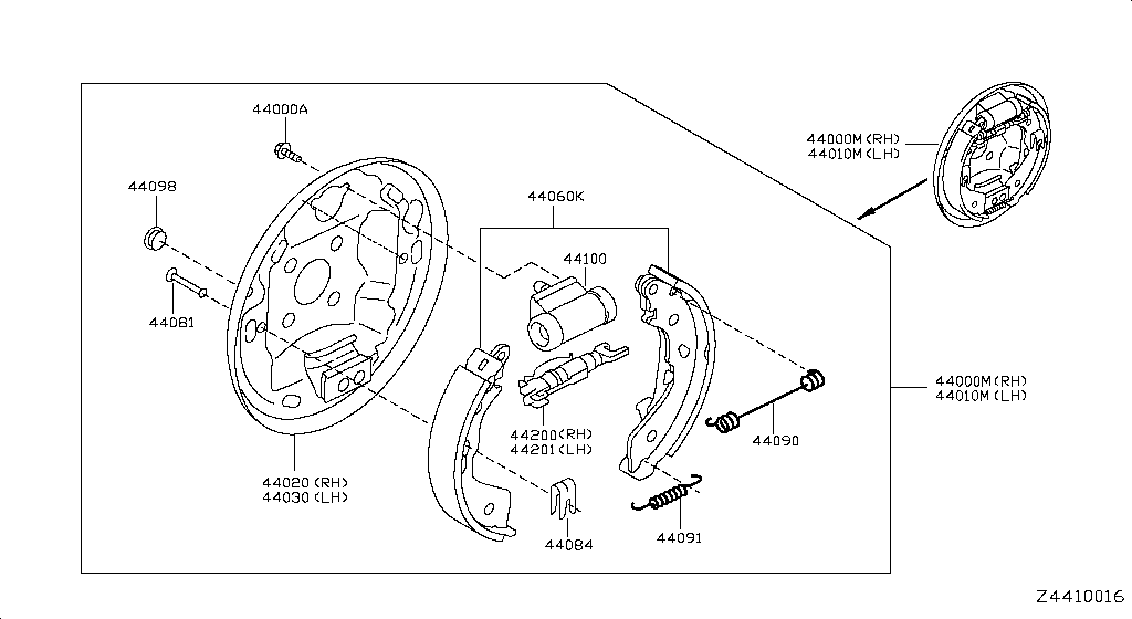 D4060-3HA0C Shoe Set-Rear Nissan | YoshiParts