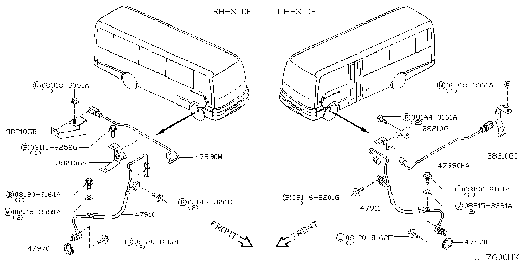47960-WK60A Bracket, Sensor Nissan | YoshiParts