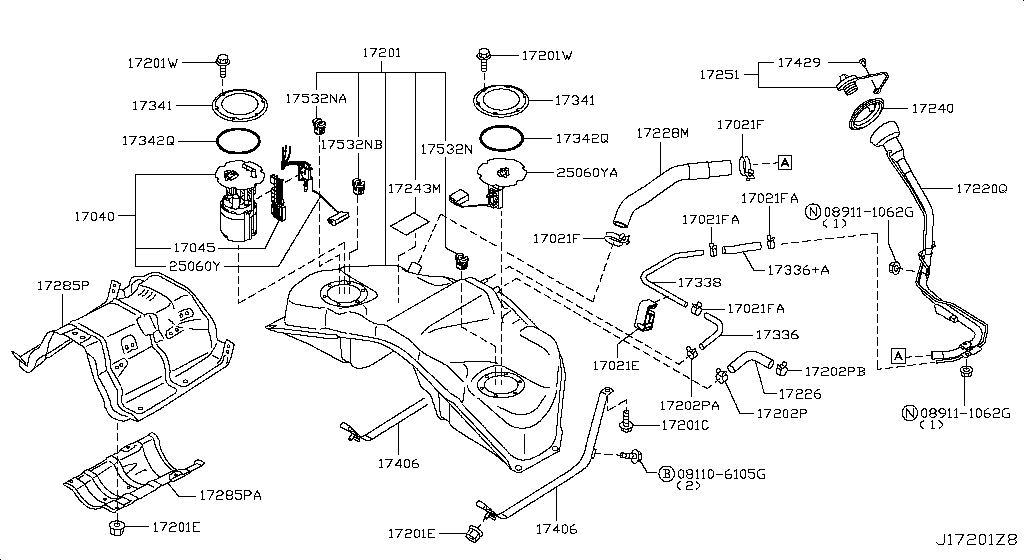 17040-6HA0A Pump Compl-Fuel Nissan | YoshiParts