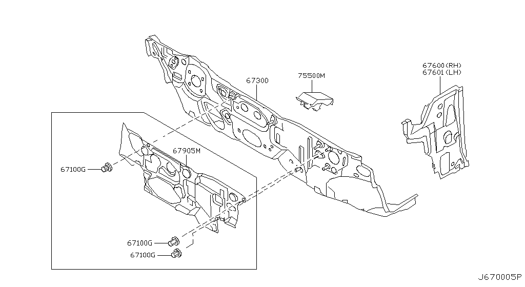 76240-8H30A Panel-Dash Side Nissan | YoshiParts