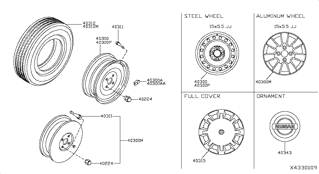 40315-CJ100 Cap-Road Wheel Nissan | YoshiParts