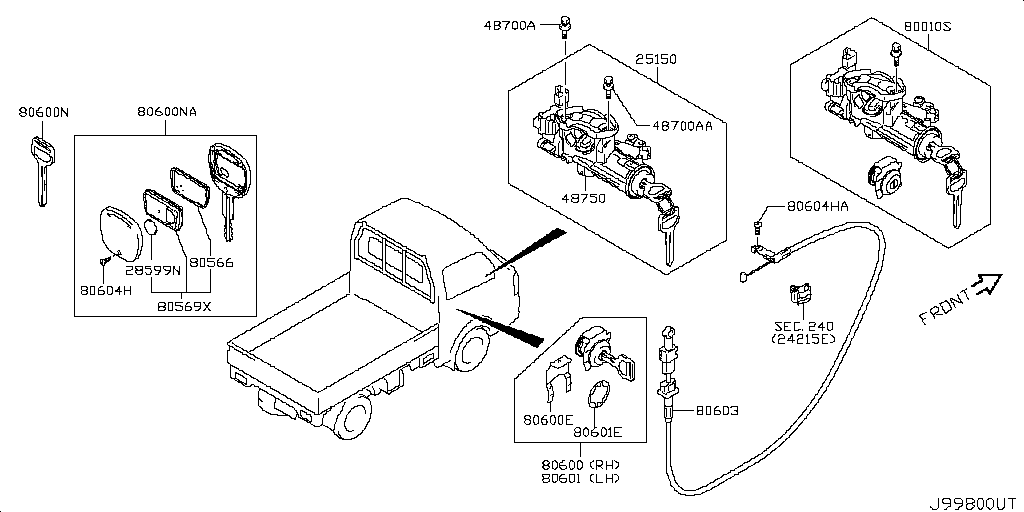 25150-4A00M Ignition Switch Nissan | YoshiParts