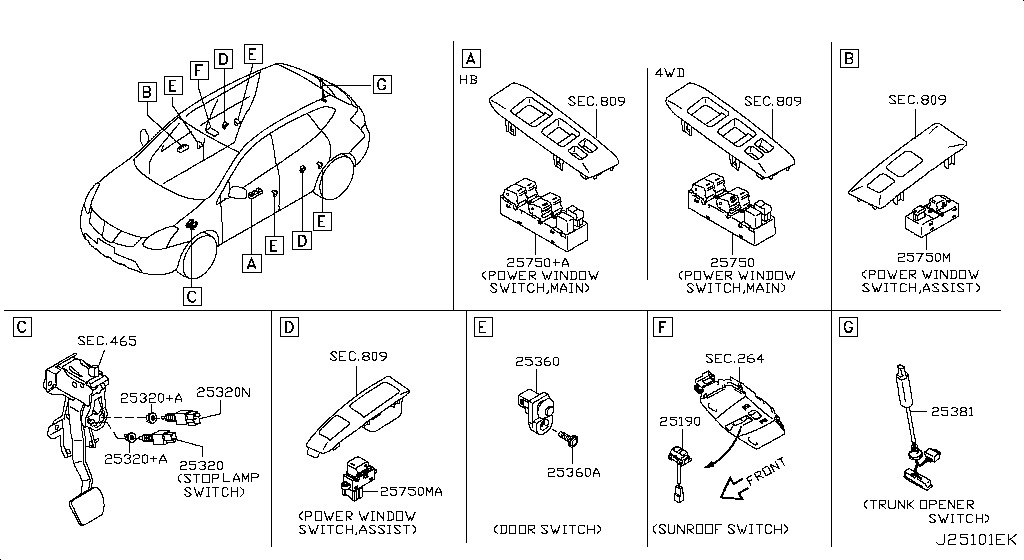 25300-3RA0A Switch Assy Nissan | YoshiParts