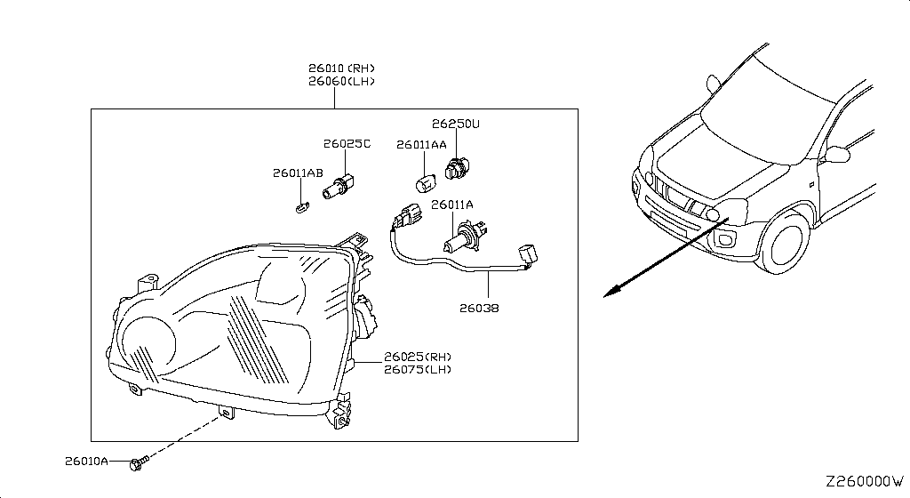 26240-8990B Socket Assy Nissan | YoshiParts