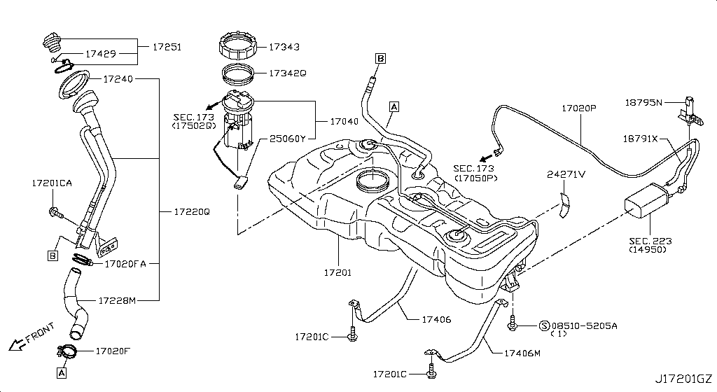17040-4FN0A Pump Compl-Fuel Nissan | YoshiParts