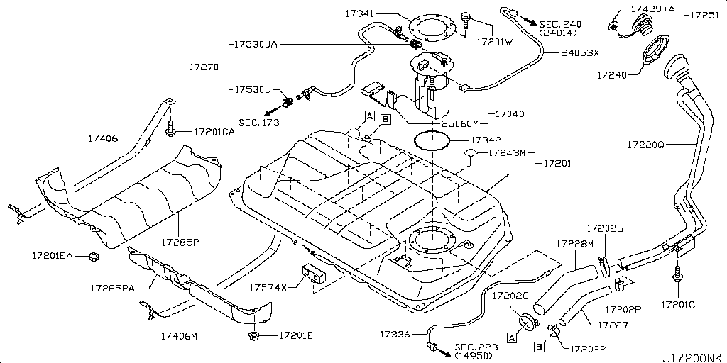 17270-CY000 Tube Assy Outle Nissan | YoshiParts