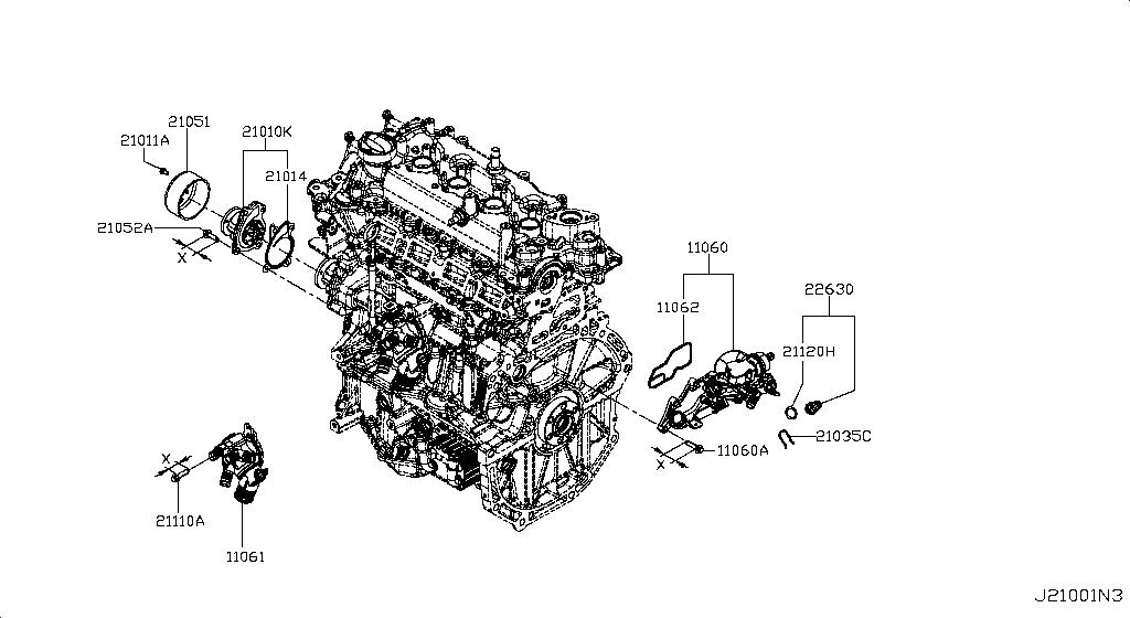 21010-00Q2F Pump Kit-Water Nissan | YoshiParts