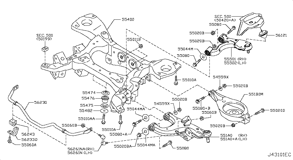 56261-1LB0A Rod-Conn Rr Nissan | YoshiParts