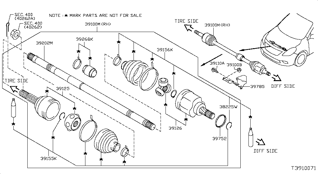 39211-1HS0A Joint Assy-Oute Nissan | YoshiParts