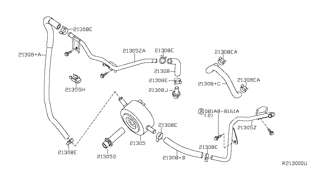 21306-EA20A Hose-Water Nissan | YoshiParts