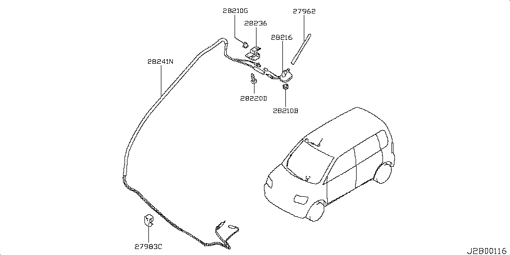 28216-6A00D Base, Antenna Nissan | YoshiParts