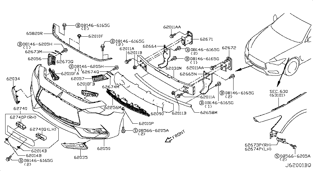 96210-5CB0A Brkt Licens Pla Nissan | YoshiParts