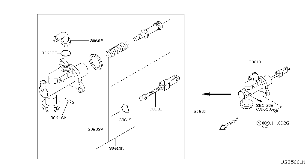 30610-VW00A Cylinder Assy-C Nissan | YoshiParts