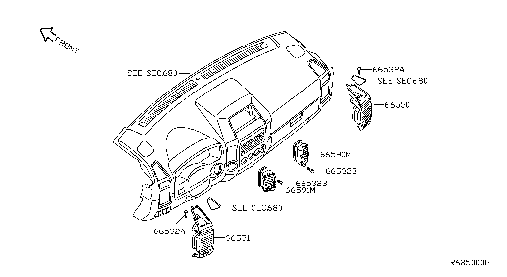 68760-9GA0A Ventilator Assy-Side,Rh Nissan | YoshiParts