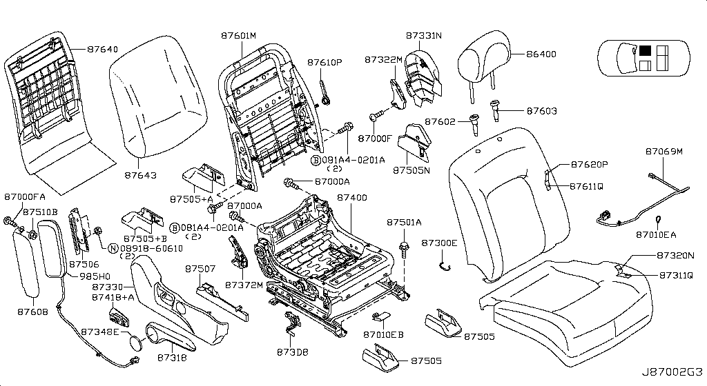 87330-1AJ0B Finisher Assy Nissan | YoshiParts
