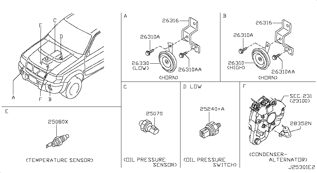 25070-CD00A Sensor Nissan | YoshiParts