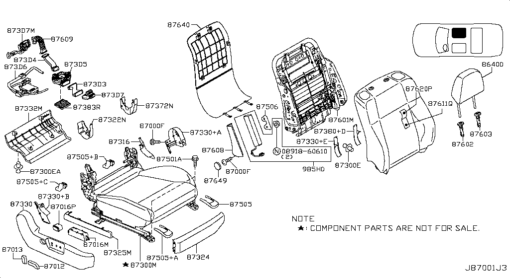 873D7-EG00A Cushion Nissan | YoshiParts