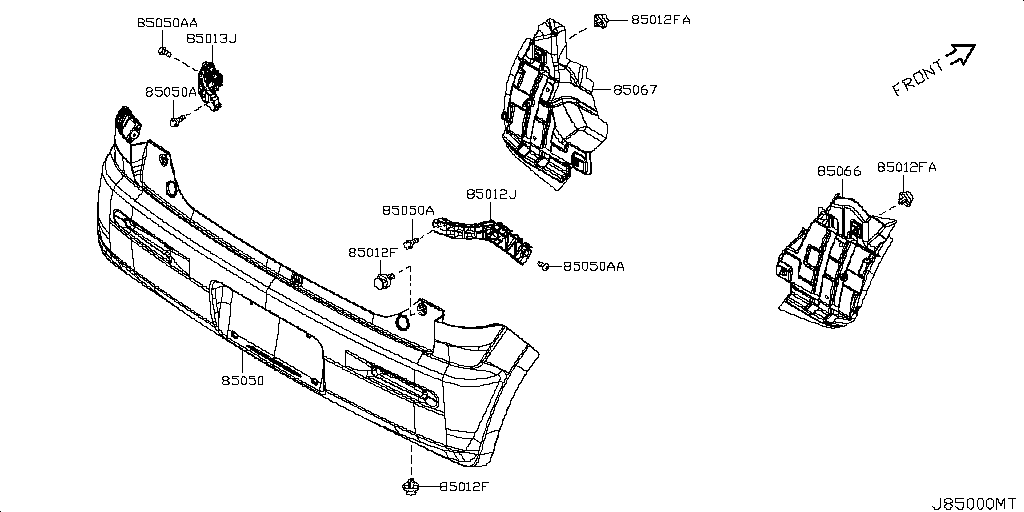 H5022-4A10E Face, Rear Bumper Nissan | YoshiParts