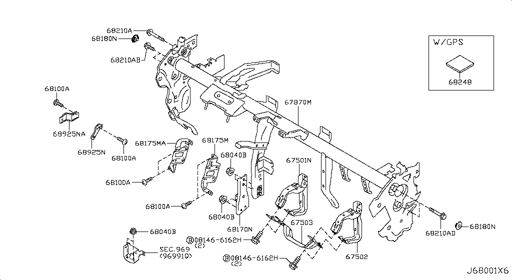 28039-1KK0A Bracket-Audio Nissan | YoshiParts