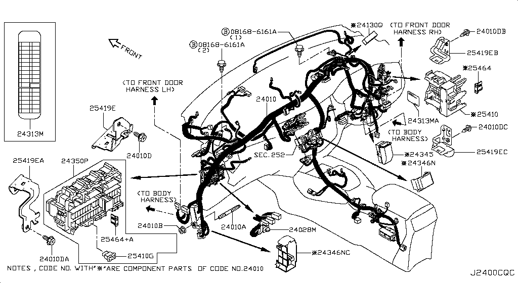 24311-4CE0B Block Fuse Nissan | YoshiParts