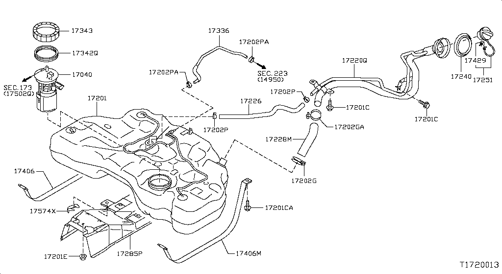 17040-JN00A Pump Compl-Fuel Nissan | YoshiParts