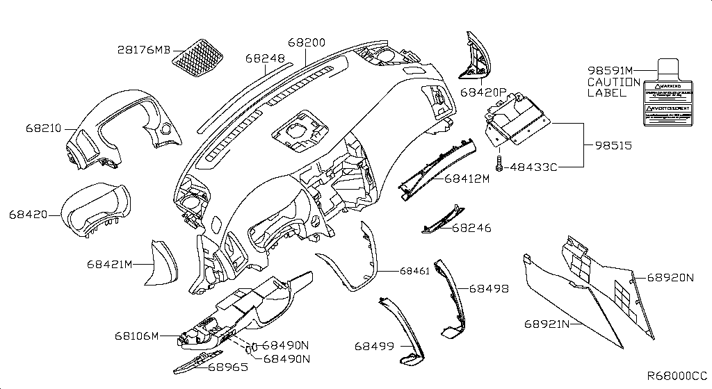 68246-3TA1A Lid Nissan | YoshiParts