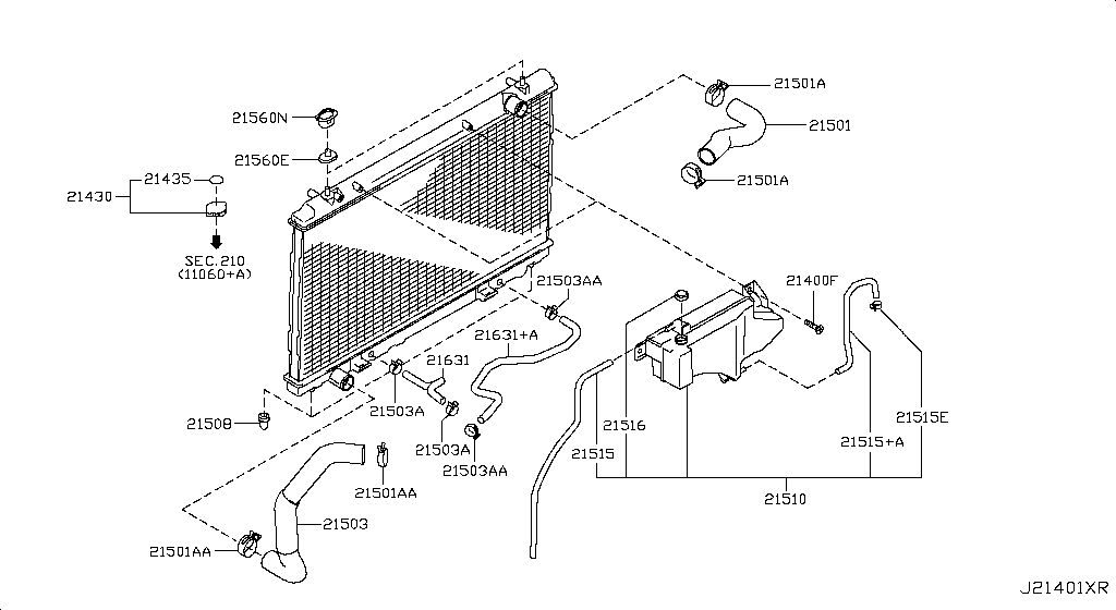 21631-EV00A Hose-Flexible Nissan | YoshiParts