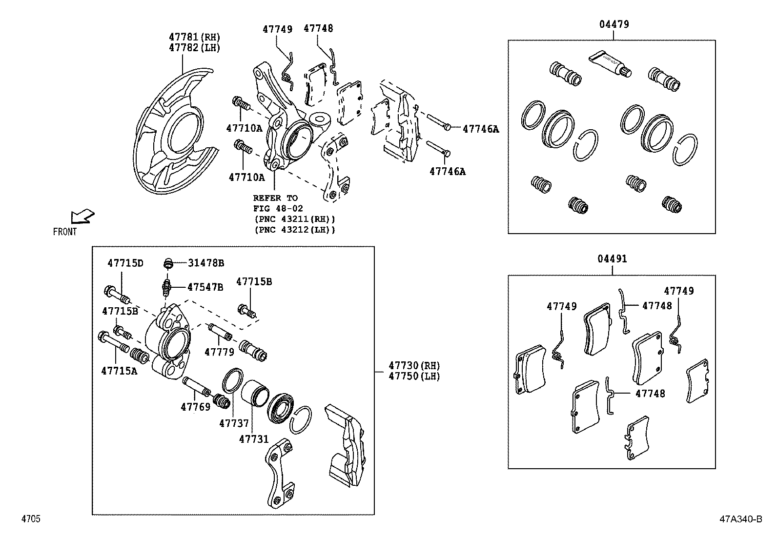 04465-B5021 Pad Kit, Disc Brake W/Fitting Parts, Fr Toyota | YoshiParts