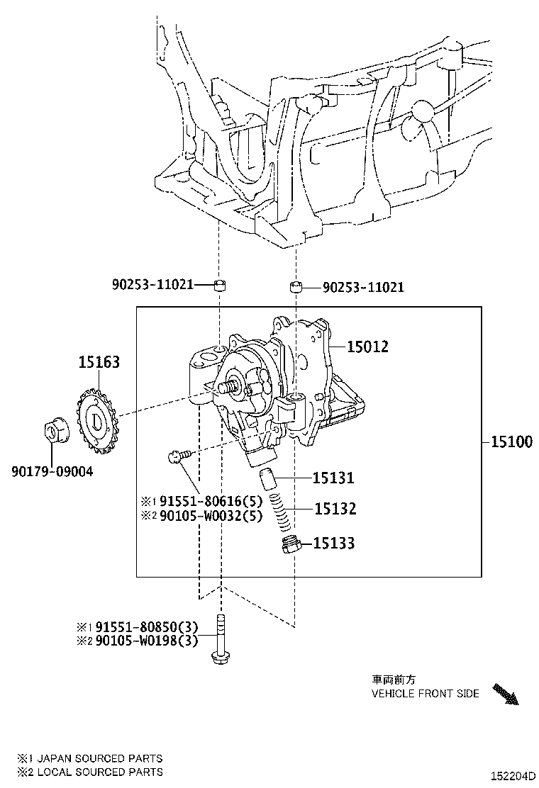 15100-0T030 Pump Assy, Oil Toyota | YoshiParts