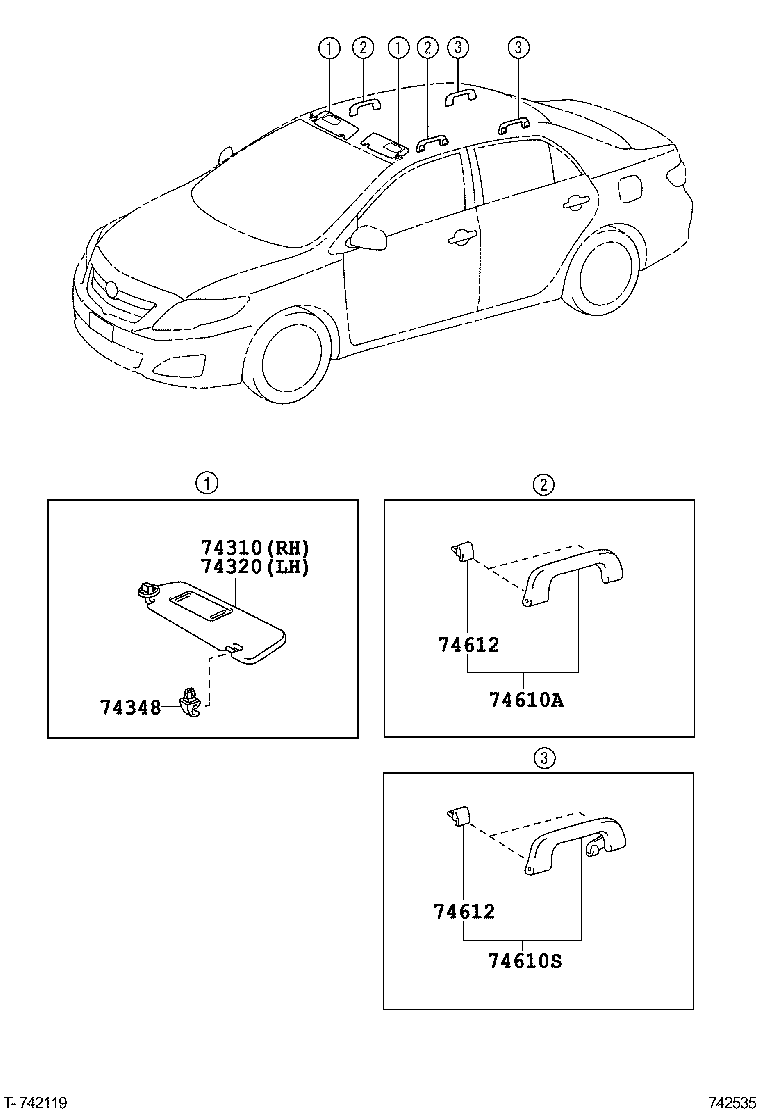 74610-52030-B1 Grip Assy, Assist Toyota | YoshiParts